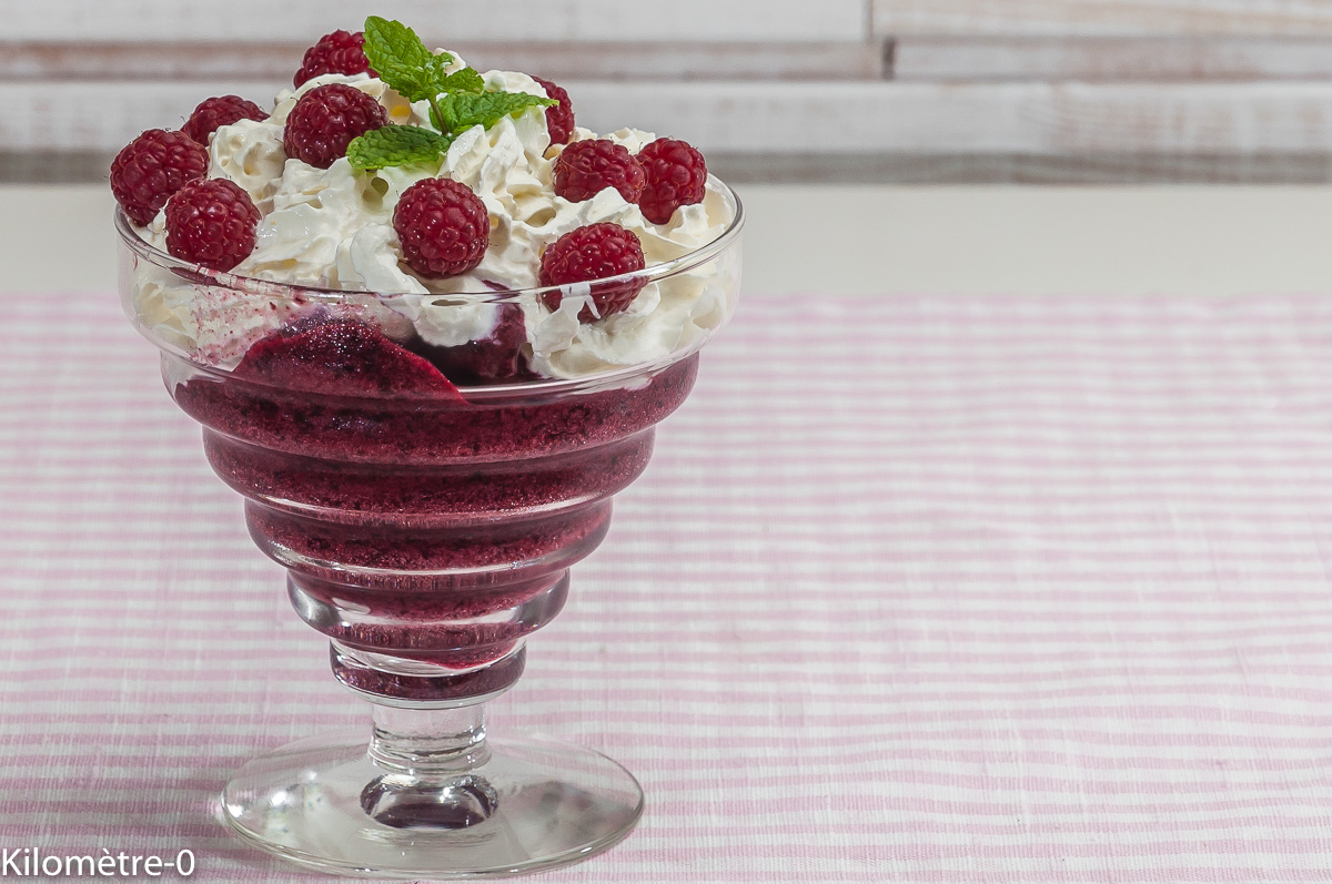 Photo de recette de sorbet, glace, légère, fruits rouges, mûres, facile ...