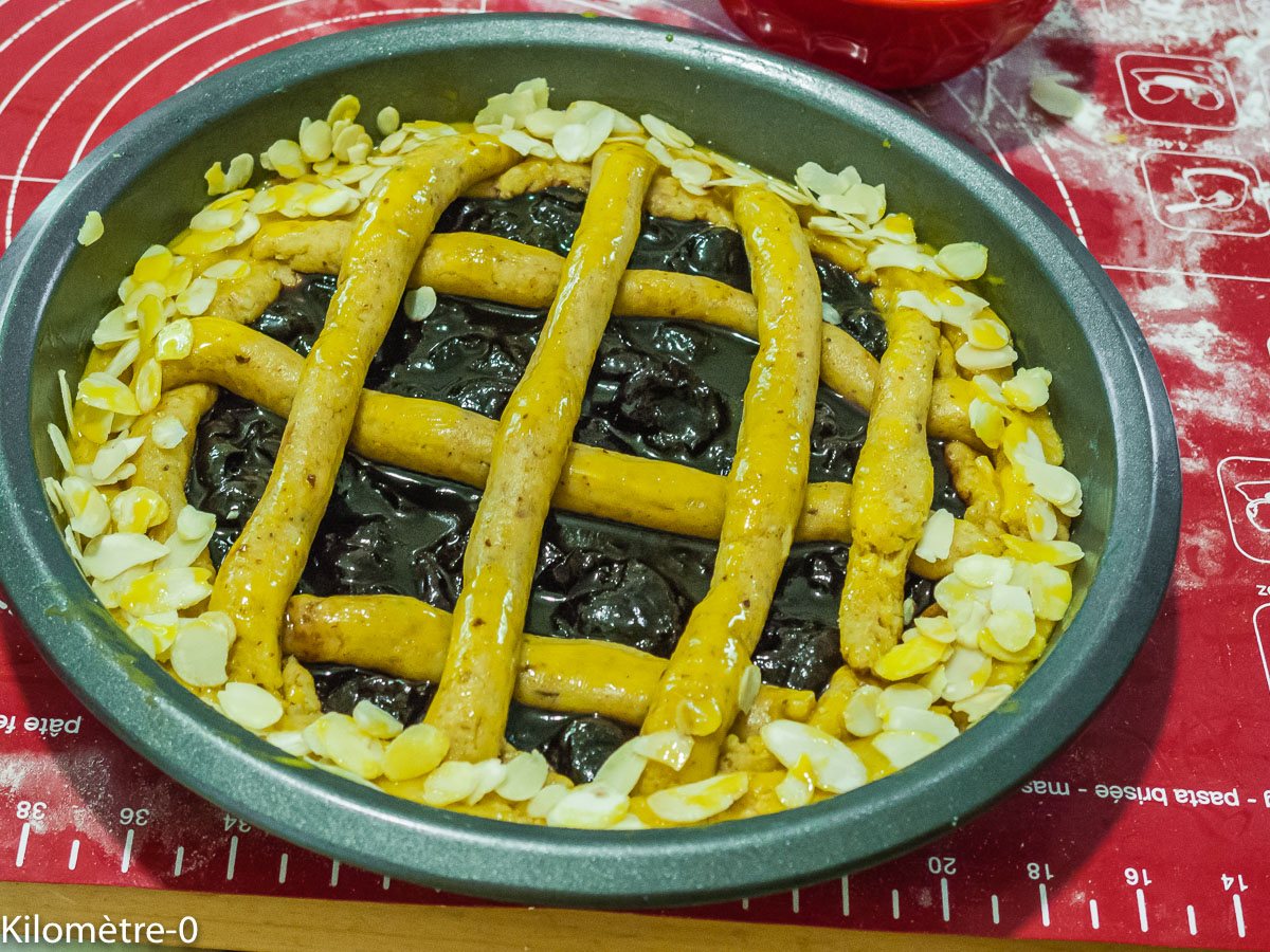 Photo de recette de tarte linz, autrichienne, gâteau, dessert, cerises ...